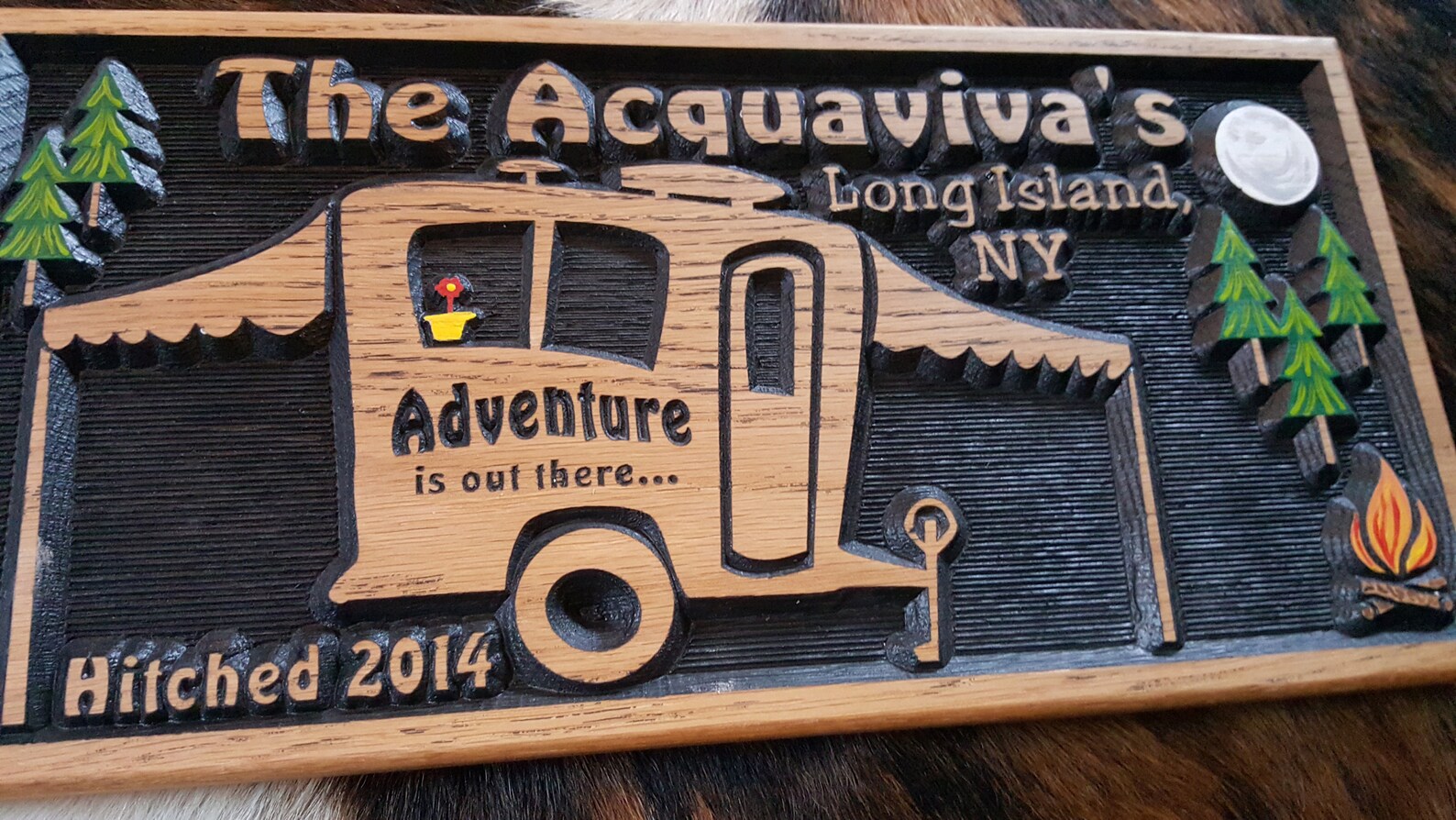 Personalized Pop-up RV Sign, Camper Sign or Tiny House. Carved Wood ...
