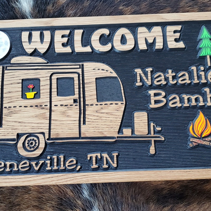Wood Camping Sign - Etsy