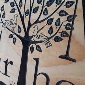 Personalized Welcome Home Carved Wood Hand Painted Customized for You ...