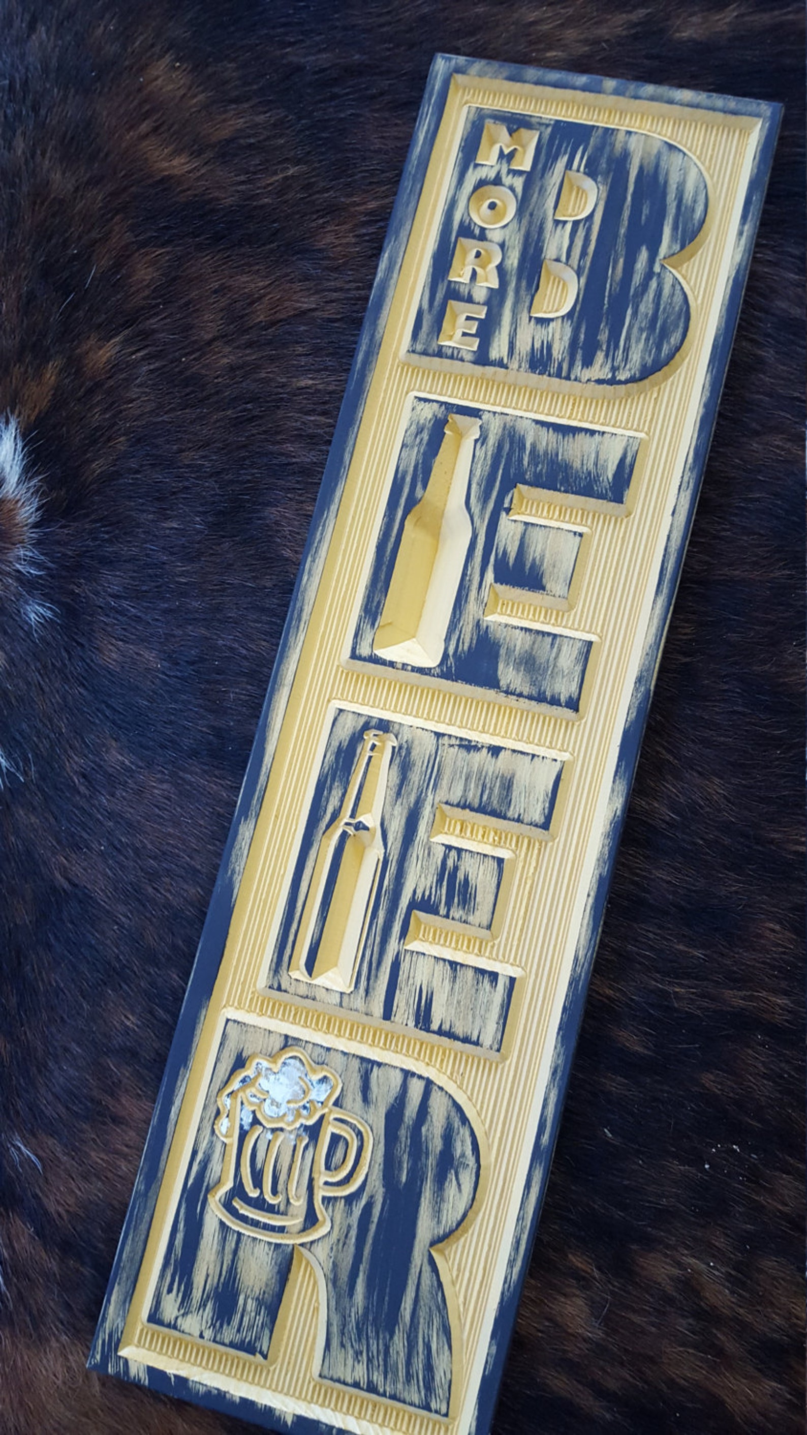 A Great Beer Sign for Your Bar or Man / She Cave Bar Sign - Etsy