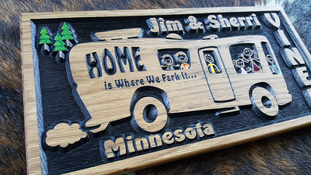 Upgraded... Personalized RV Class A Sign Camping Home is Where You Park ...