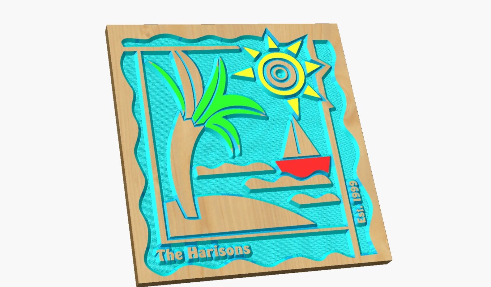 Colorful, Beachy, and Fun Personalized Beach House Sign or Island House ...