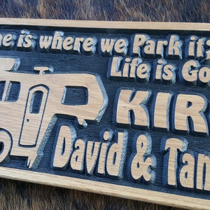 5th Wheel RV Sign - Camping Life is Good - Carved Wood Hand Painted ...