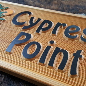 Personalized Welcome / Address Sign Featuring a Beautiful Cypress Tree ...