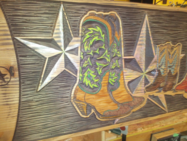 These Boots Custom Wall Hanging Rustic Wall Decor Makes a - Etsy