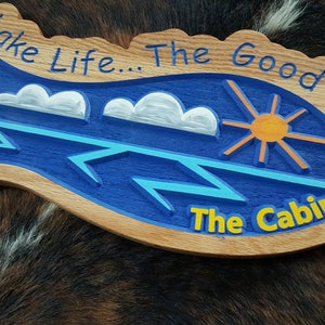 A Colorful and Fun Personalized Lake, Beach, or Island House Sign - Etsy