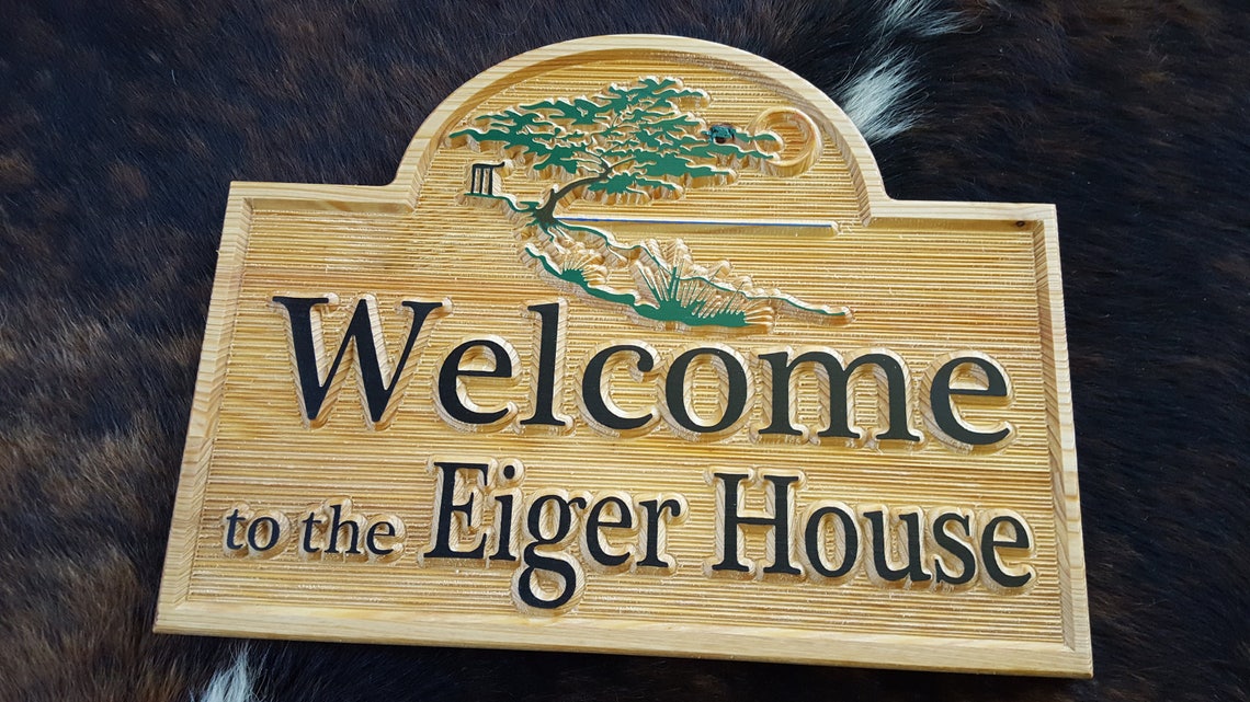 Personalized Welcome / Address Sign Featuring a Beautiful - Etsy