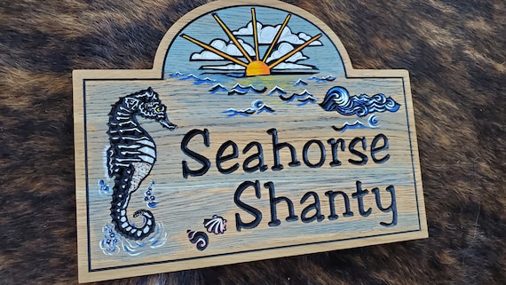 Personalized Beach House or Island House Carved Wood Sign - Etsy