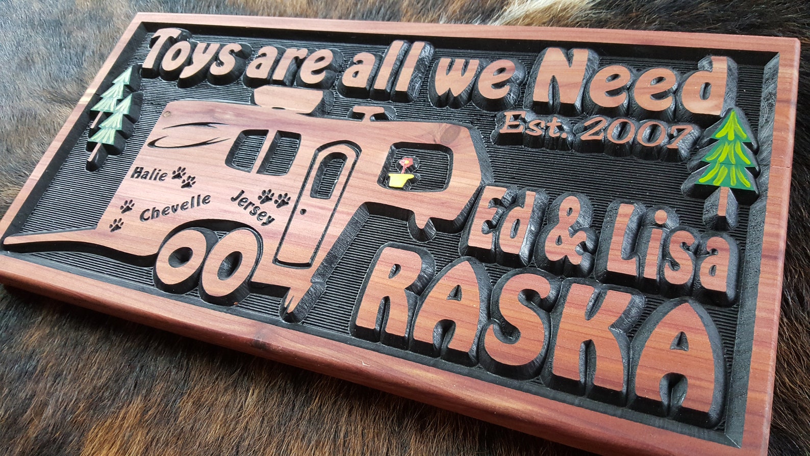 Personalized 5th Wheel RV Toy Hauler Sign Camping Sign - Etsy