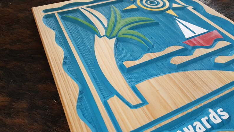 Colorful, Beachy, and Fun Personalized Beach House Sign or Island House ...