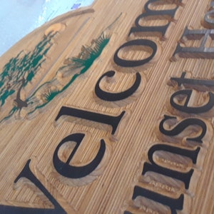 Personalized Welcome / Address Sign Featuring a Beautiful Cypress Tree ...
