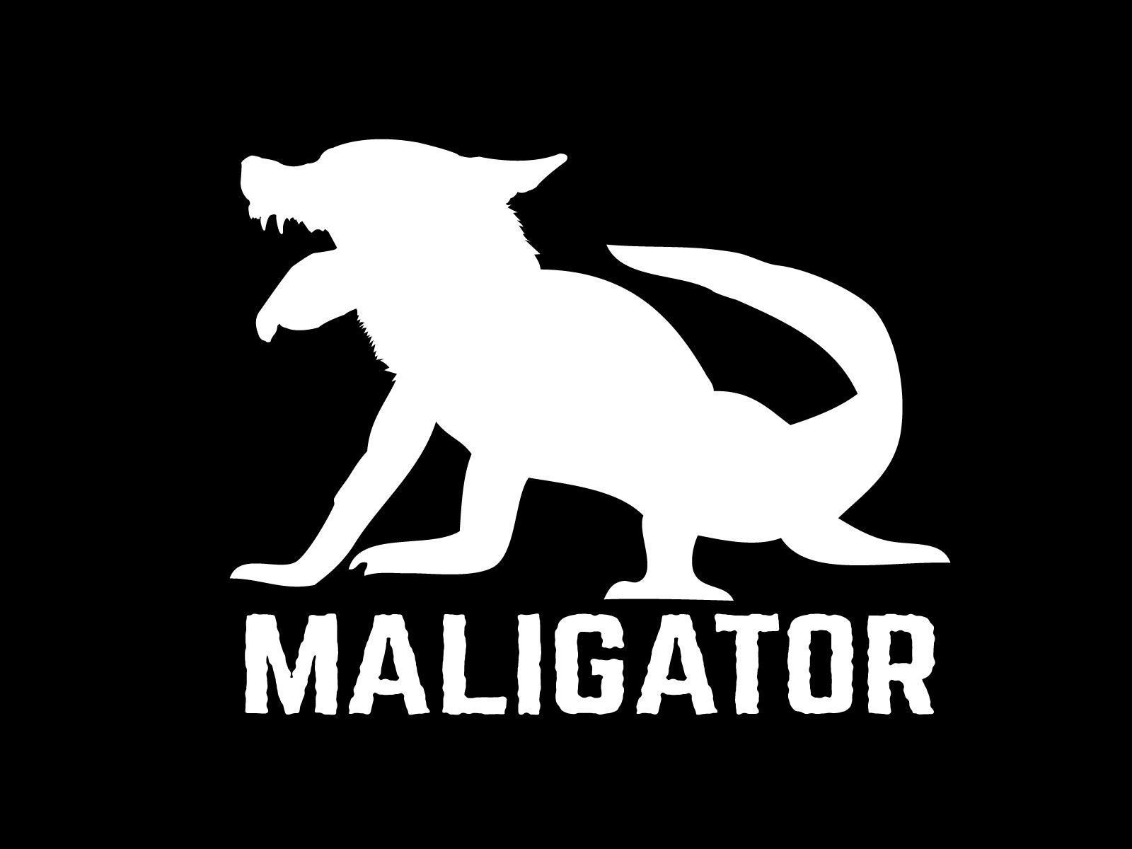 White Maligator VINYL Decal 3 In:belgian Malinois, Malinois, Maligator ...