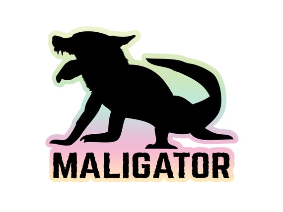 Holographic Maligator VINYL Decal 3 In. | Etsy