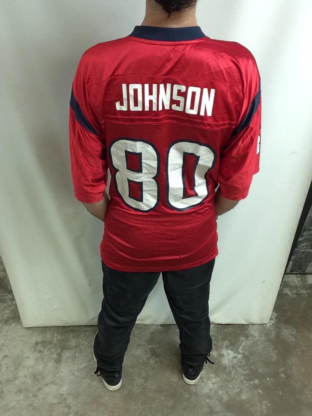 Vintage 2000's Houston Texans 80 Andre Johnson Classic Red & Blue ...