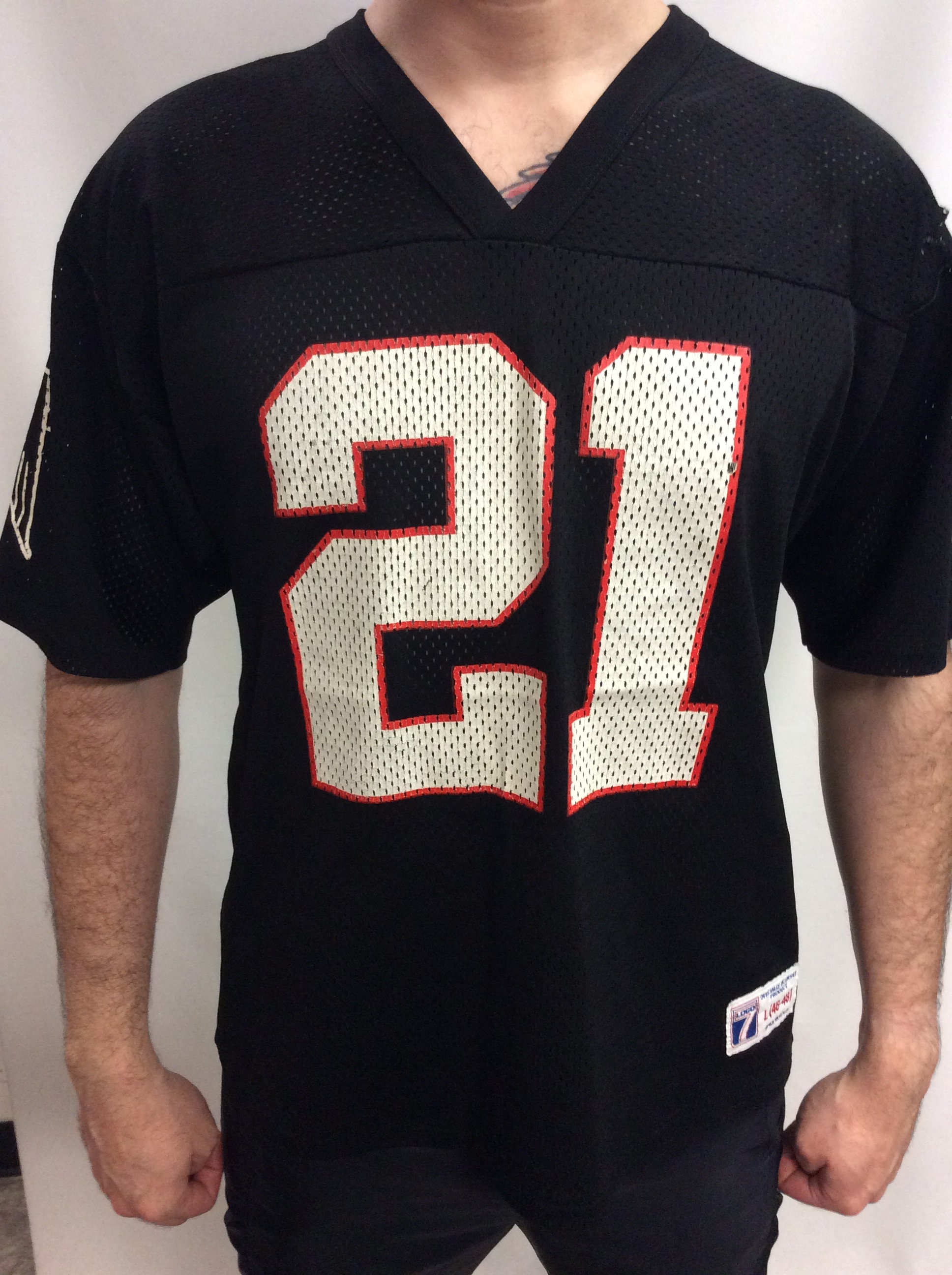 Vintage 90's Original Atlanta Falcons 21 Deion Sanders | Etsy