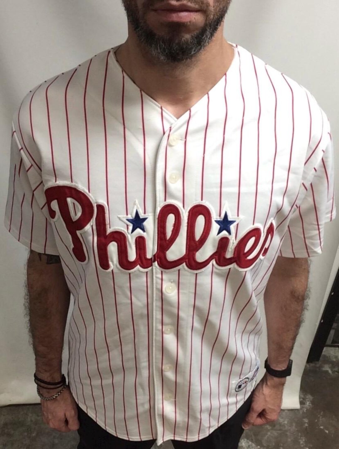 Vintage 2000's Philadelphia Phillies #26 Chase Utley MLB Classic Cream ...