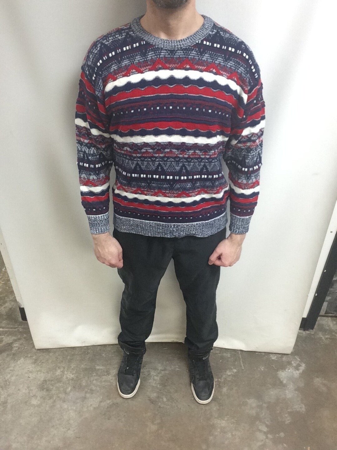 Vintage 90's Coogi Inspired Colorful Biggie Smalls Bill Cosby Picasso ...