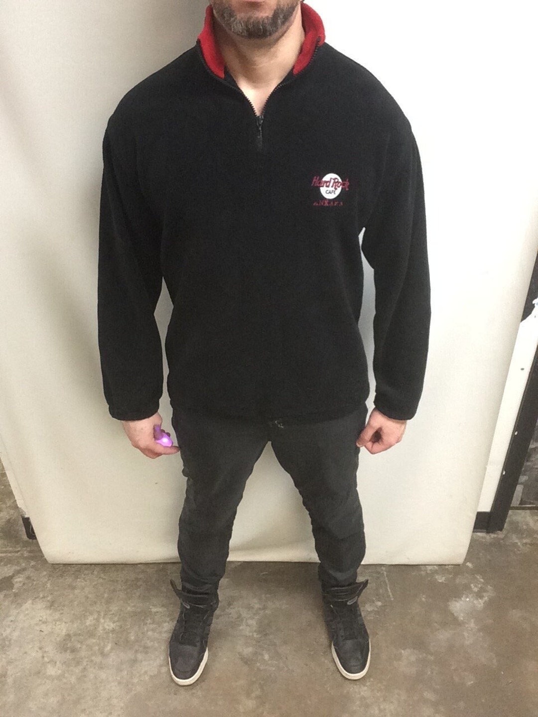 Vintage 90's Original Hard Rock Ankara, Turkey Classic Fleece Pullover ...
