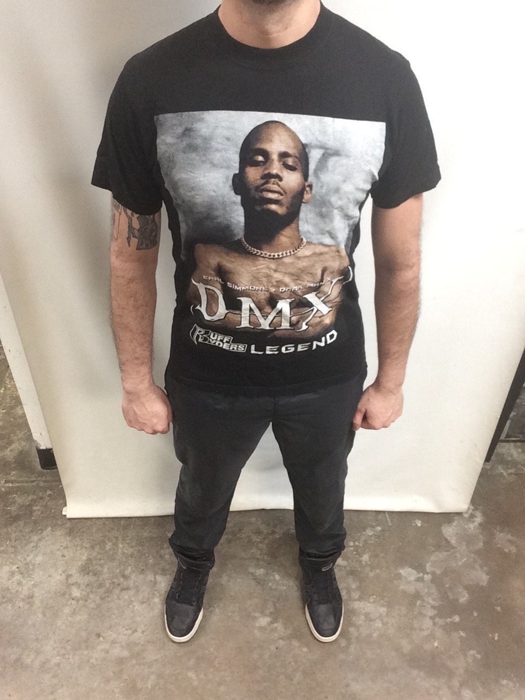 Vintage 90's DMX Ruff Ryders Legend 90’s Rap Tee Black Men Used Hip-hop ...