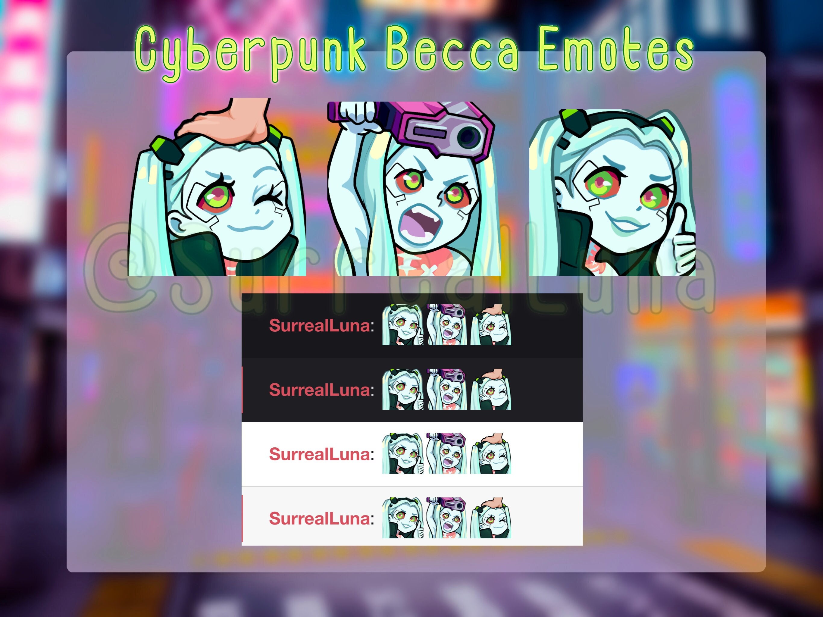 P2u Cyberpunk Rebecca Best Girl Emote Pack - Etsy
