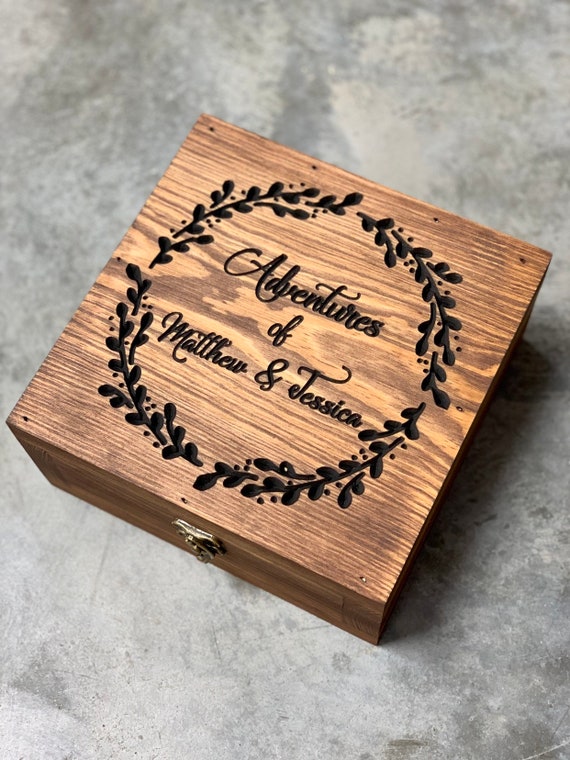 Party & Gifting Adventures Box Decor Wood Rustic Travel Keepsake Box ...