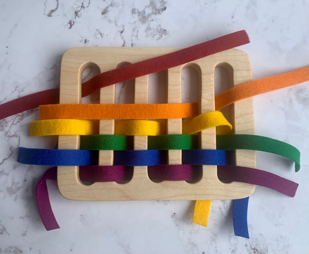 Weaving Toy, Handmade Wooden Gift for Kids, Montessori Materials - Etsy