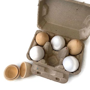 Wooden Eggs, Play Kitchen Food, Hollow Eggs, Wood Toys, Fillable Eggs ...