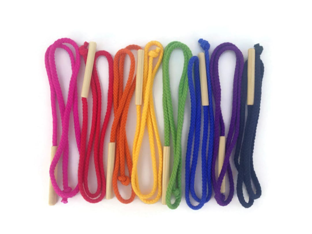 Extra Laces With Wooden Needle, Lacing Toy, Montessori Materials ...