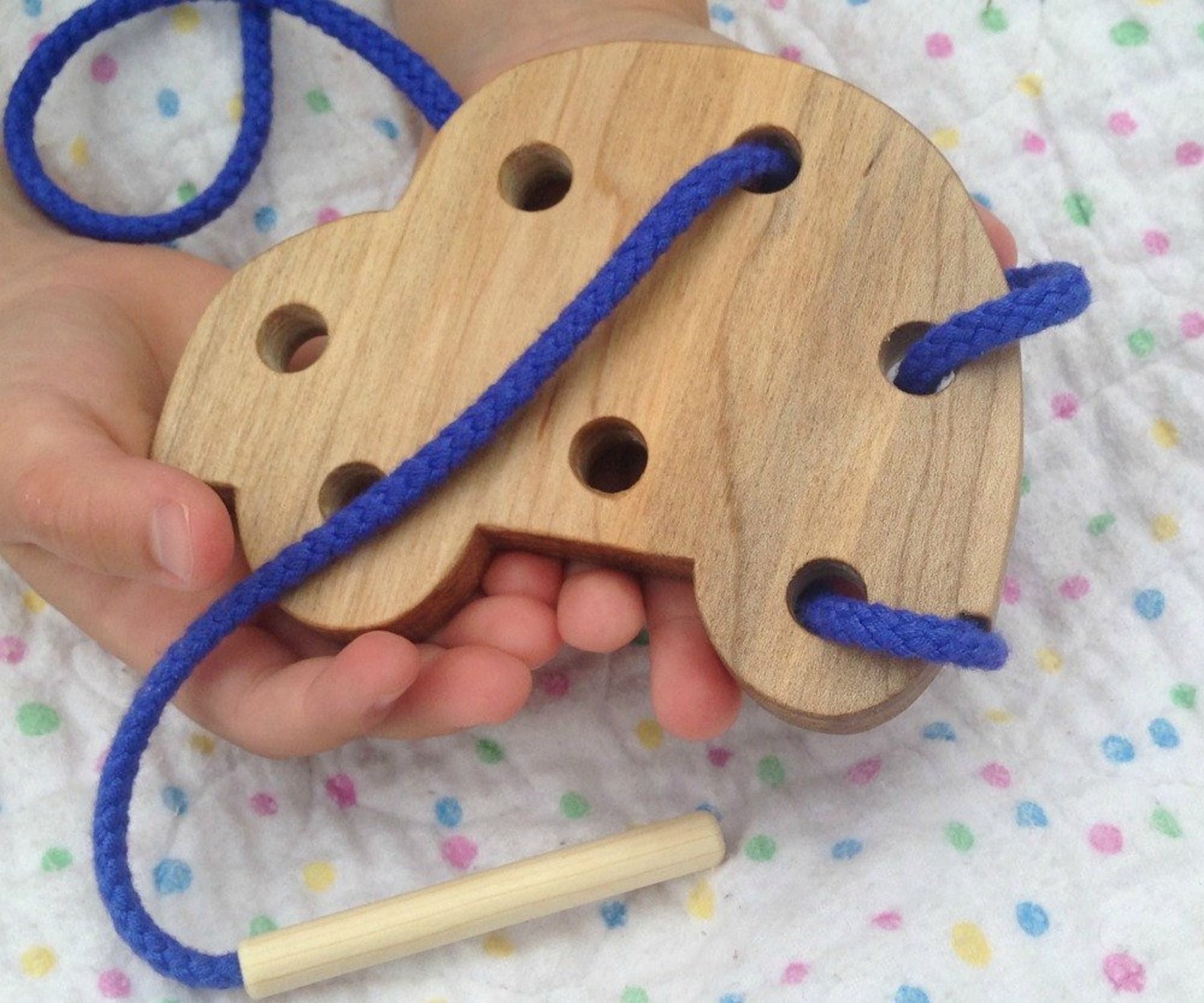 Wood Car Lacing Toy, Gifts for Children, Montessori Toddler, Waldorf ...