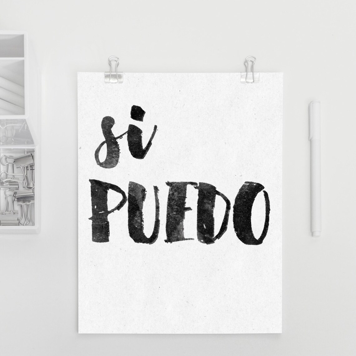 Si Puedo - I CAN in Spanish, Empowerment Quote Poster Art ...