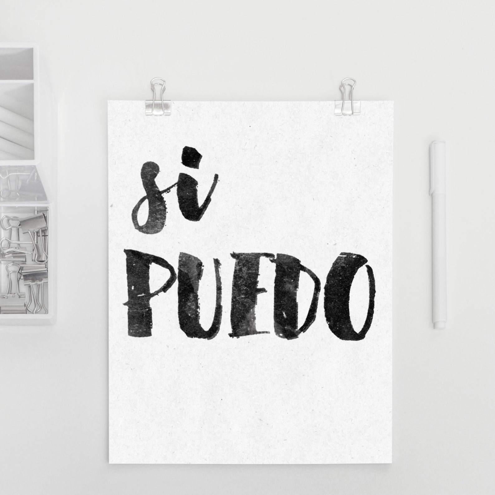 Si Puedo I CAN in Spanish Empowerment Quote Poster Art - Etsy