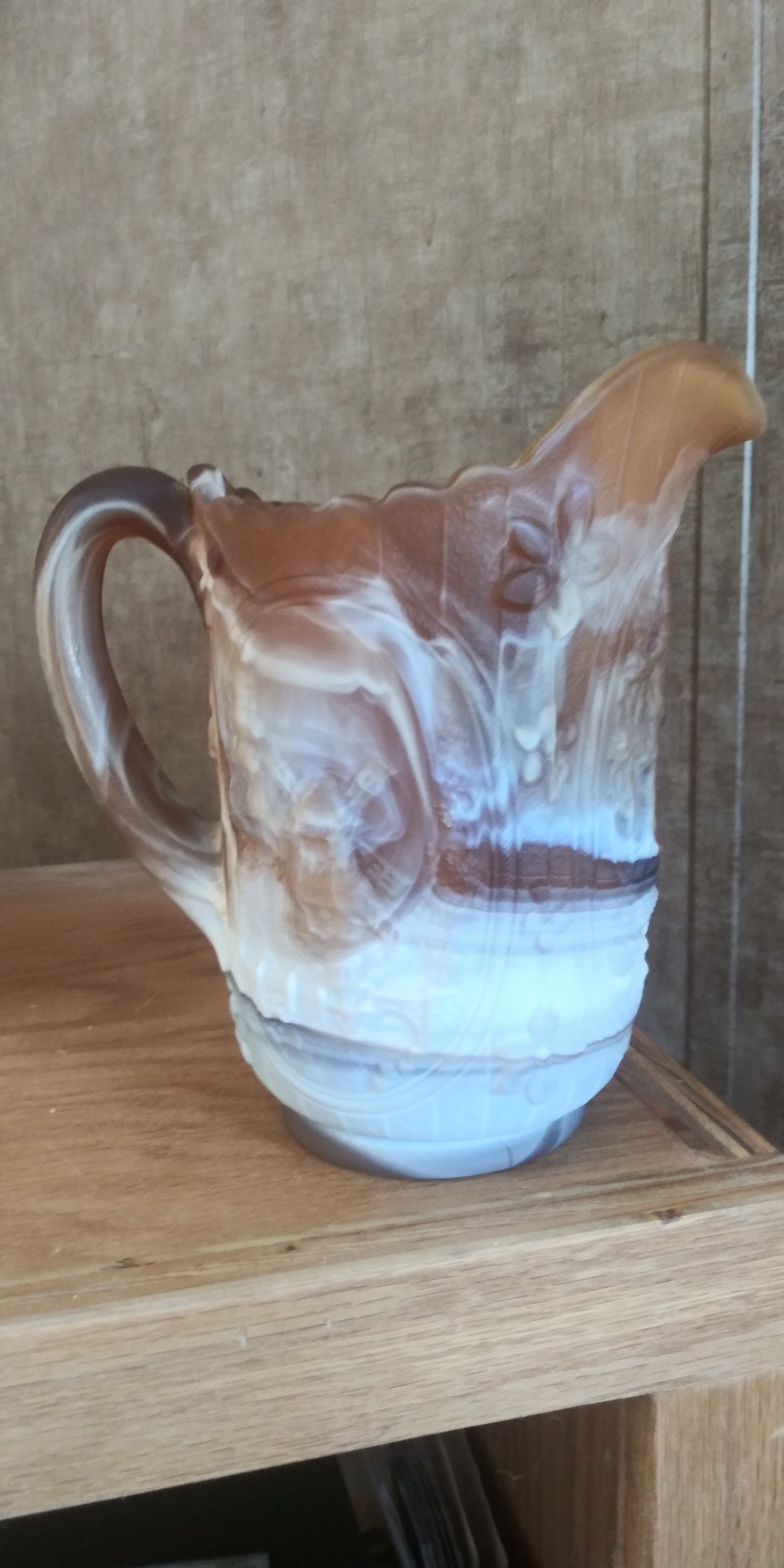 Imperial Slag Glass Windmill Pitcher - Etsy