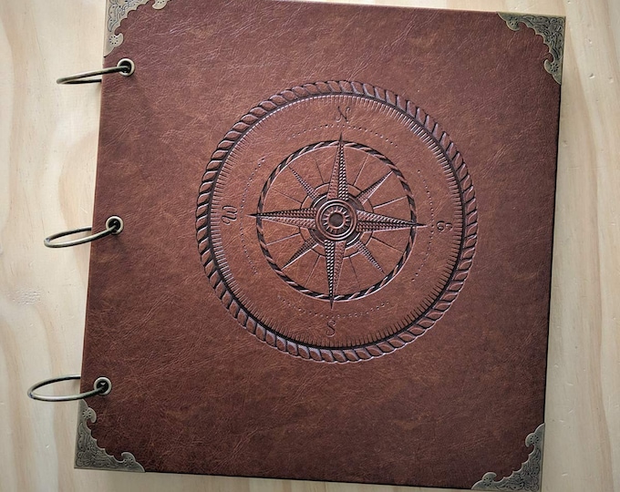 Navigating Life, Compass Engraved Travel Adventure Book, Hard Cover ...