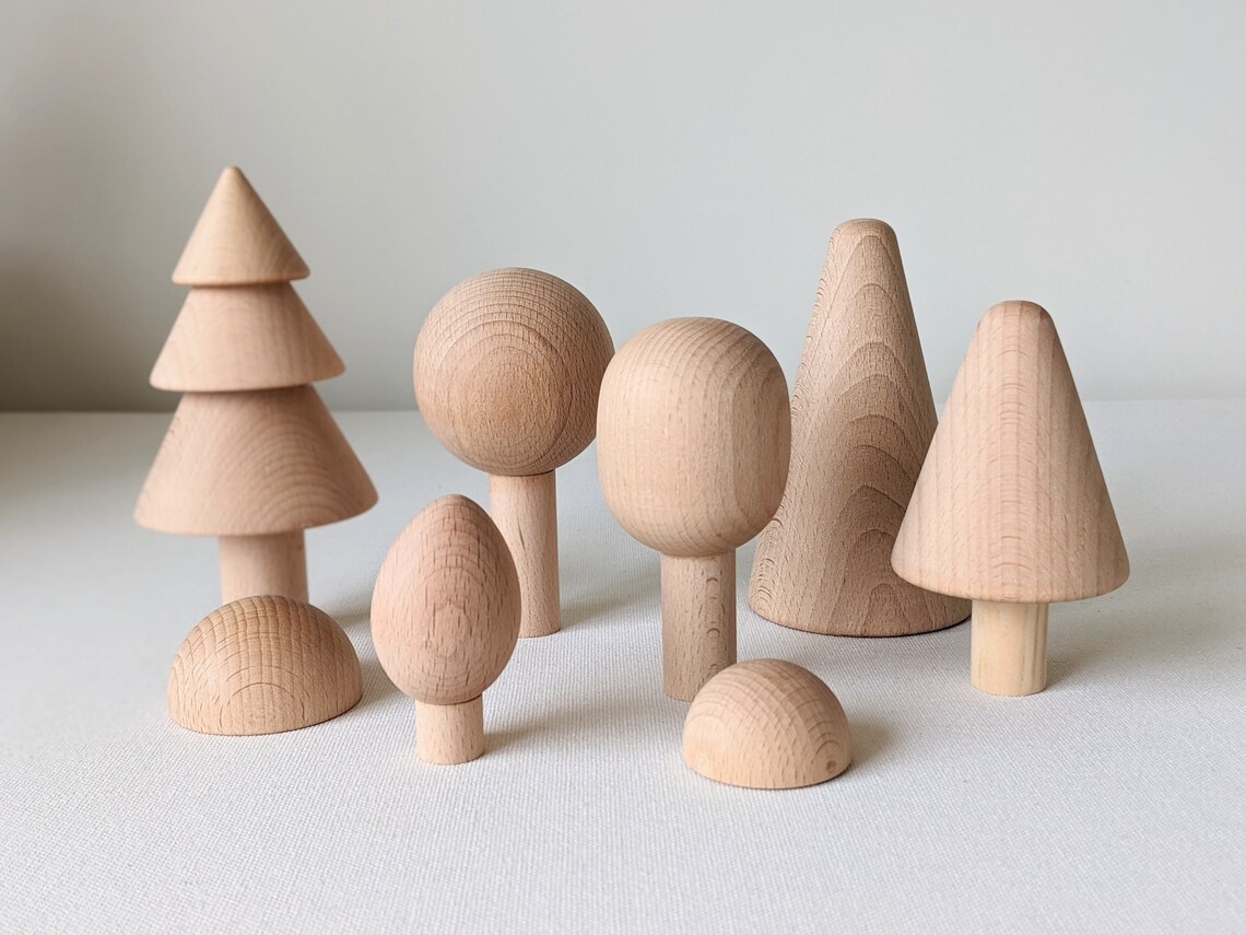 Wooden Tree Plants Forest for Kids Pretend Play DIY - Etsy