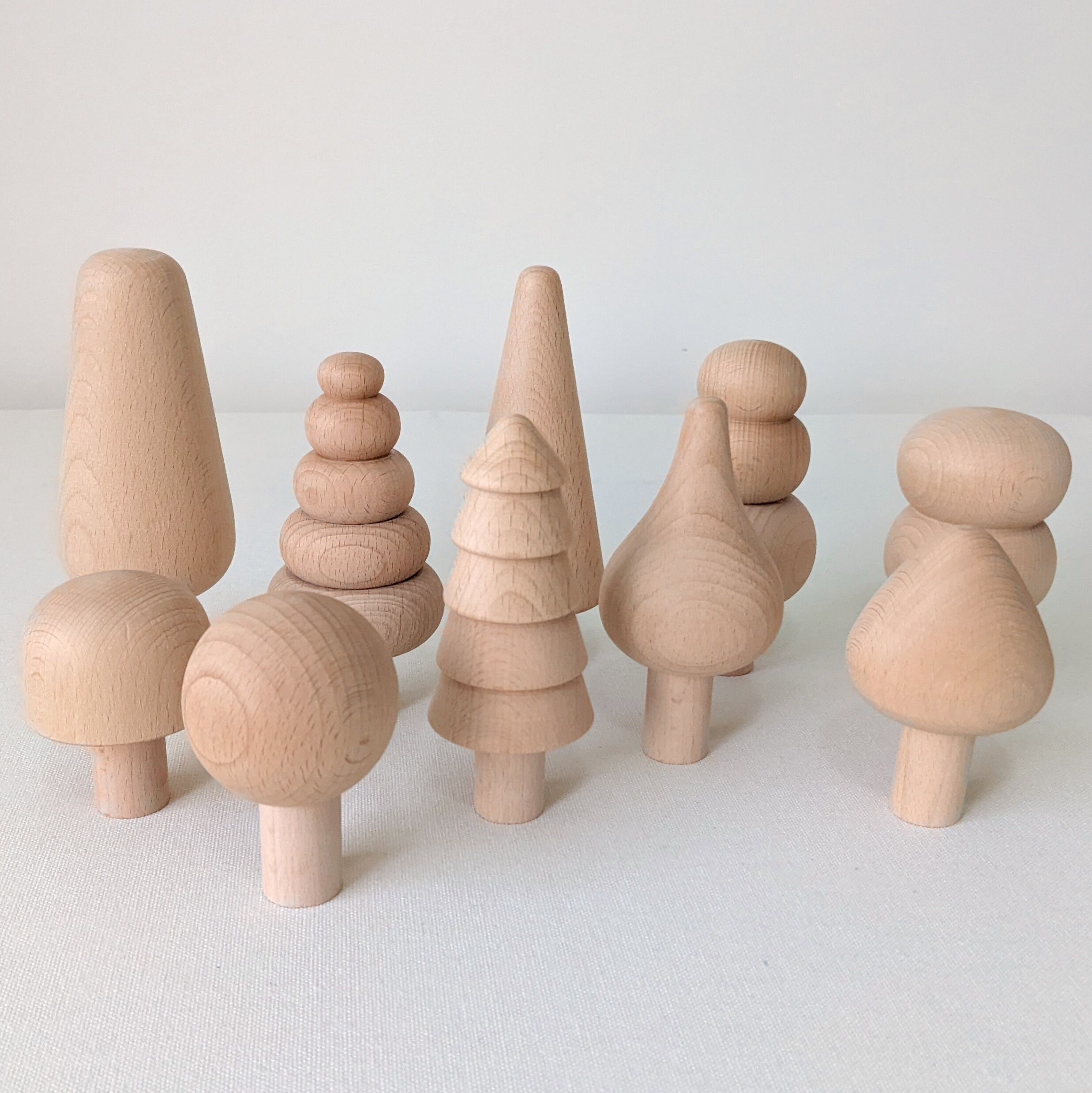 Wooden Tree, Plants, Forest for Kids Pretend Play, DIY Painting ...