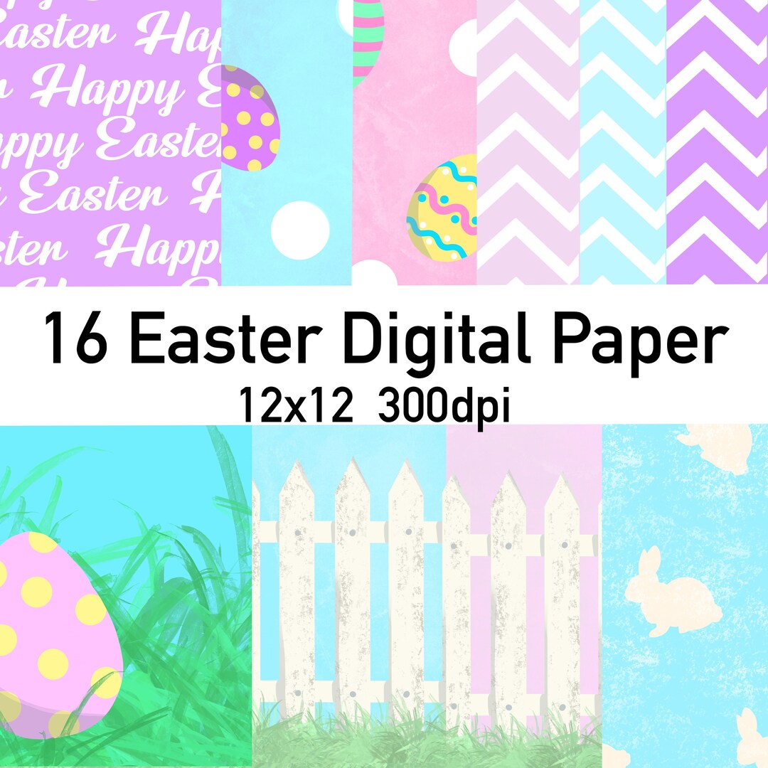 Easter Themed Digital Paper Download - Etsy