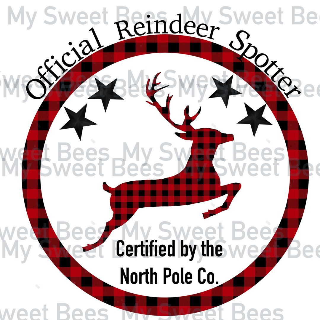 Official Reindeer Spotter Buffalo Check Sublimation Design Download - Etsy