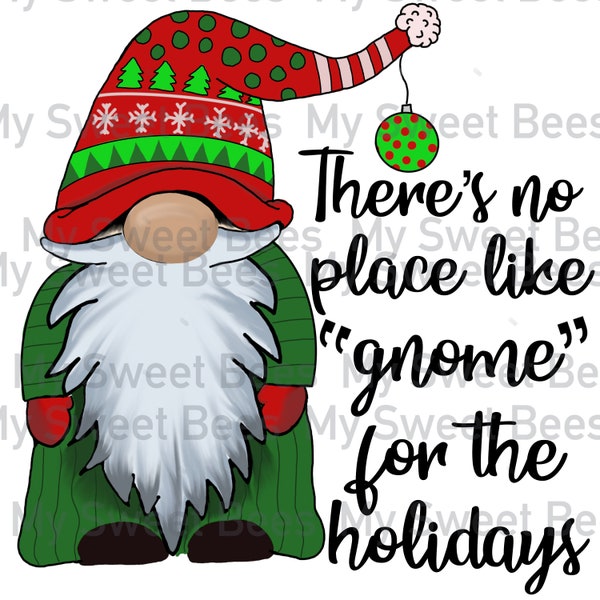 Gnome Place Like Home for the Holidays Svg - Etsy