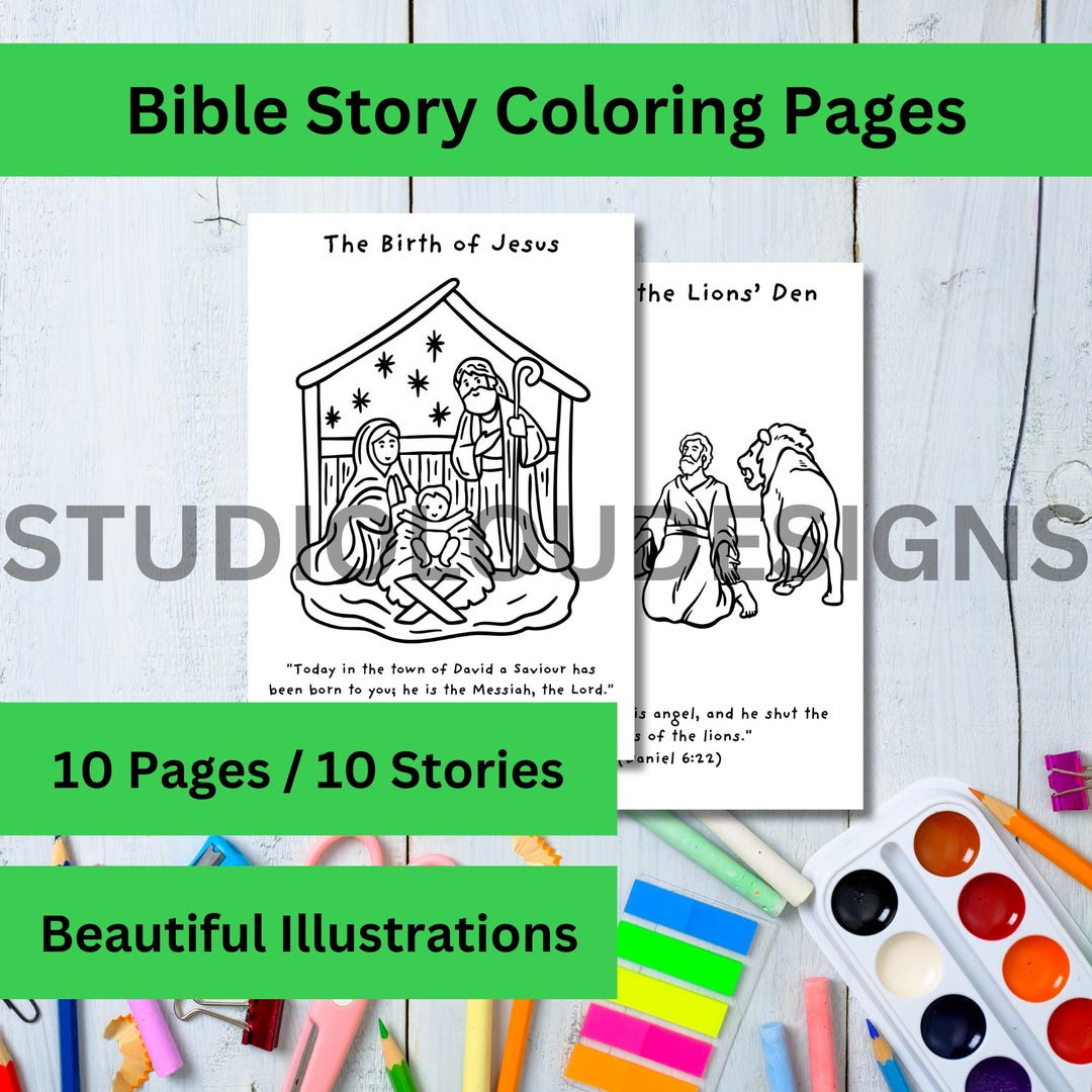 10 Bible Stories Colouring Pages for Kids – Fun, Faith-filled Pages ...