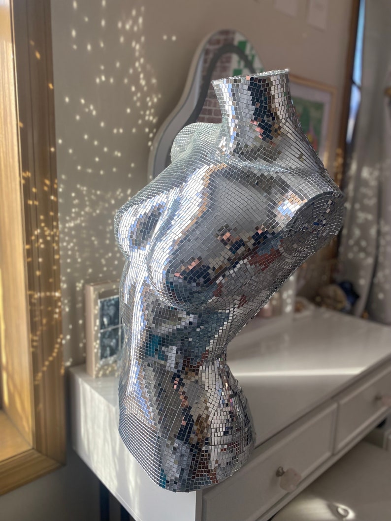 Disco Mirror Tile Female Mannequin Bust - Etsy