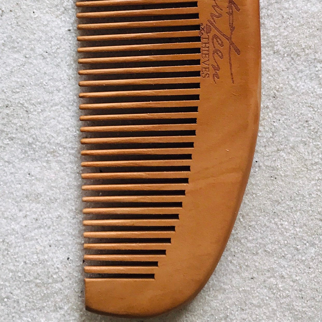 Handcrafted Wide Tooth Cherry Wood Comb for Gentle Detangling of All ...