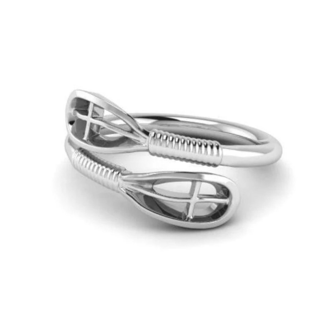 Lacrosse Wooden Stick Ring in Premium Sterling Silver - Etsy