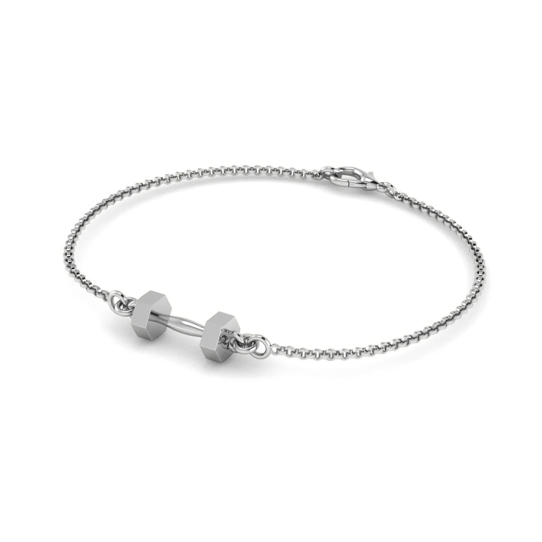 Crossfit Barbell Bracelet in Premium Sterling Silver | A Perfect Sports ...