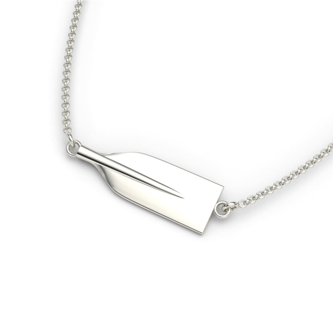 Canoe Paddle Chain Necklace in Premium Sterling Silver - Etsy
