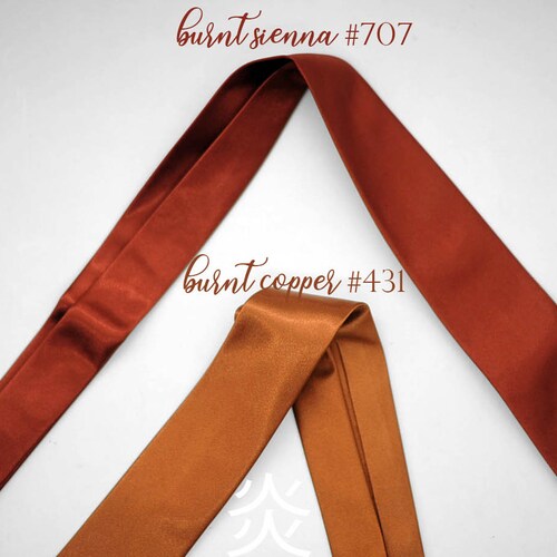 Shiny Copper Velvet Necktie Rust Ties Pocket Square Bow | Etsy