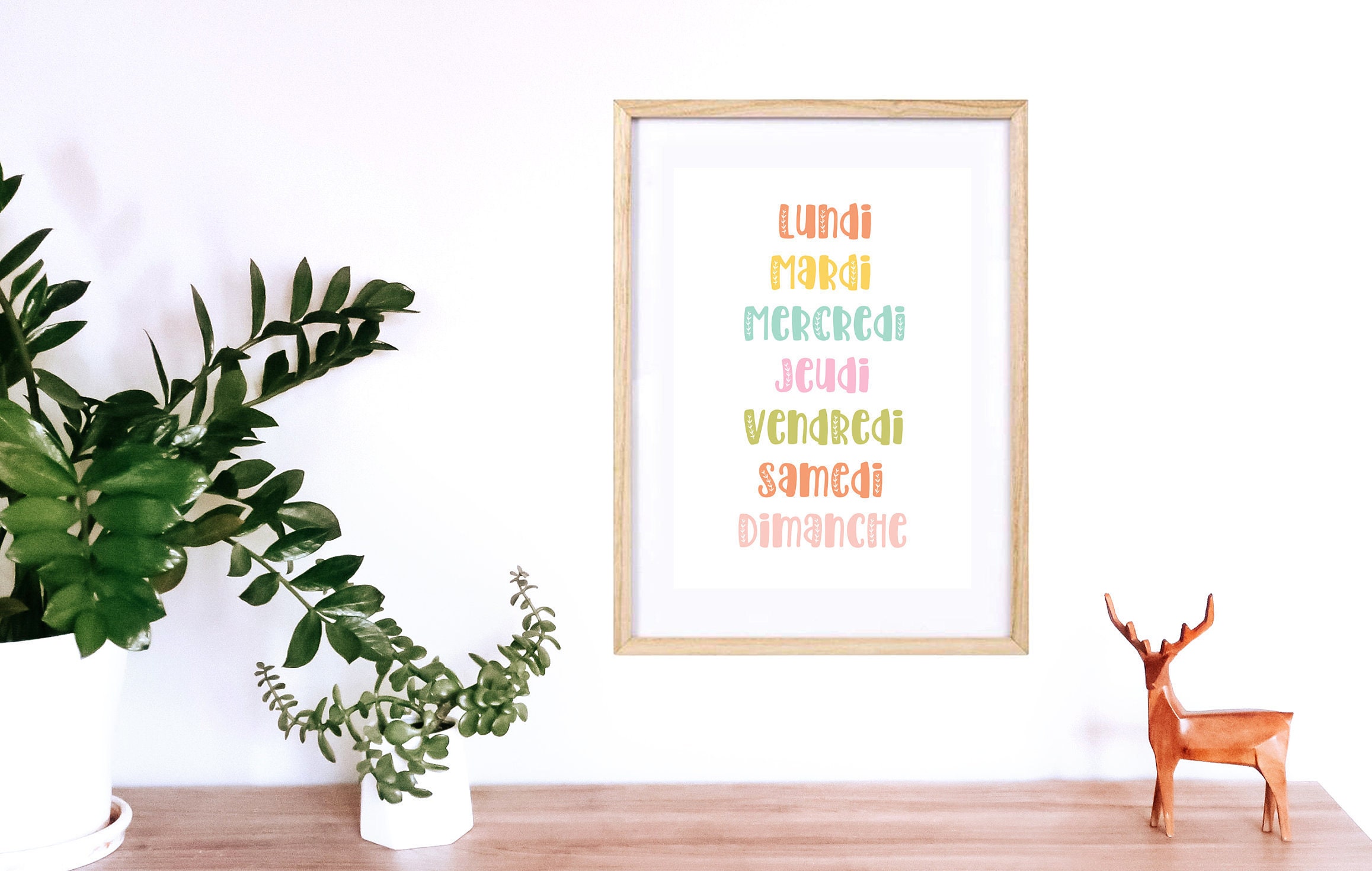 Affiche Semainier - Impression Numérique - Décoration Murale - Jours De ...