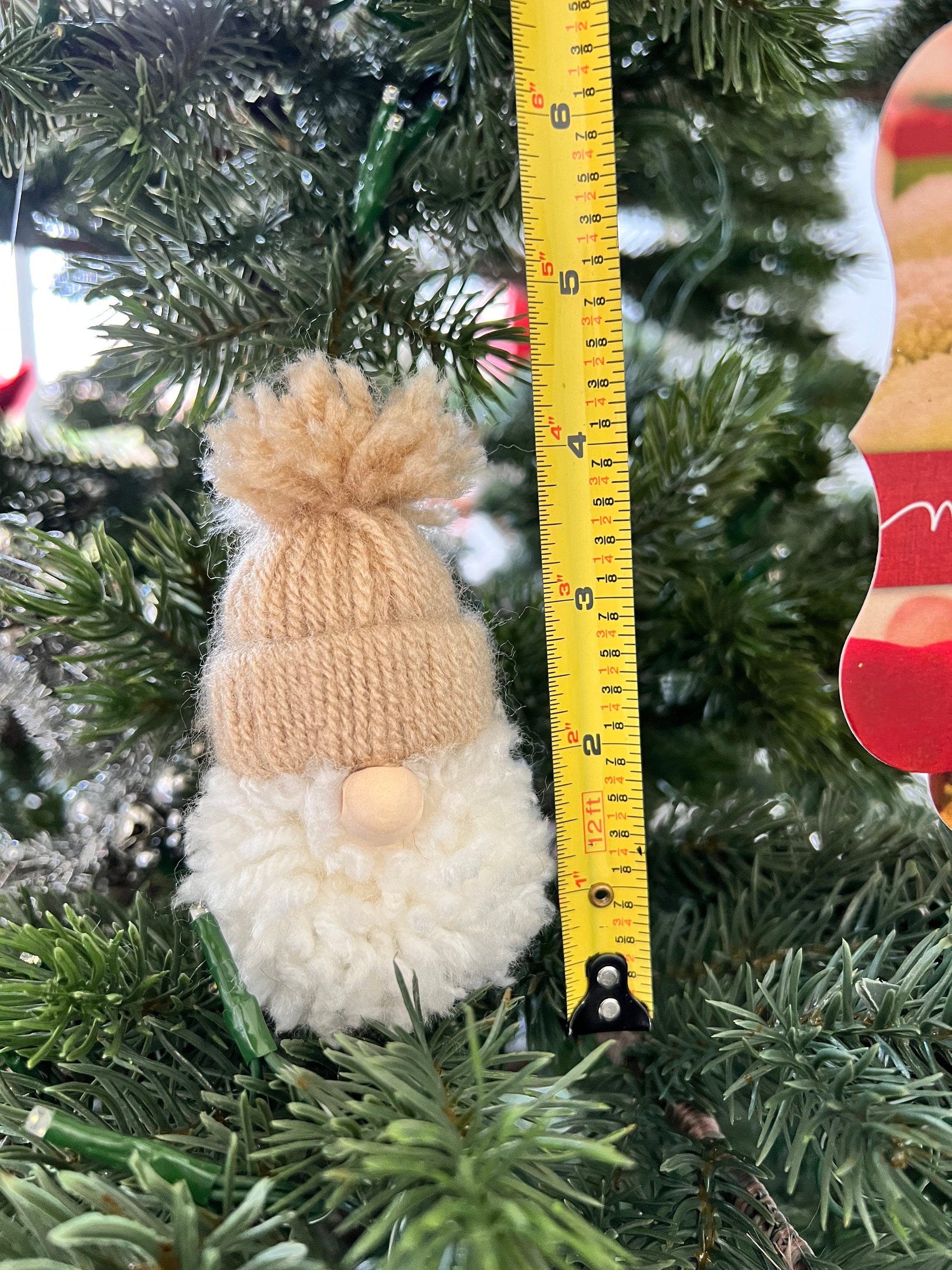 Cute White Gnome Christmas Soft/plush Ornament Farmhouse - Etsy