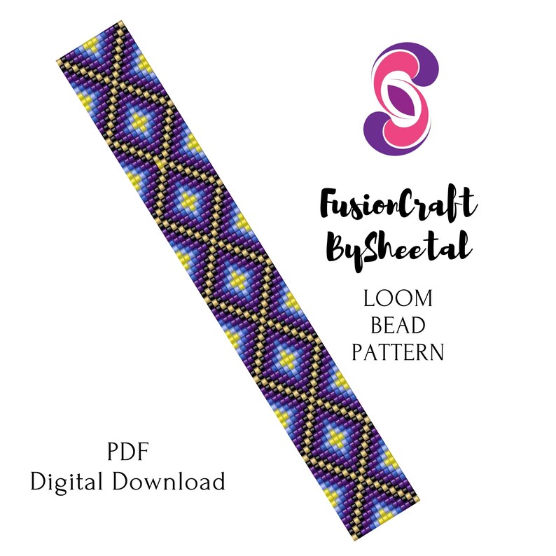 Geometric Simple Loom Beading Pattern in PDF Format - Etsy Australia