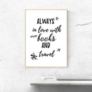 Book Addict Poster, Travel Addict Poster, Travel Lover Gift, Book Lover ...