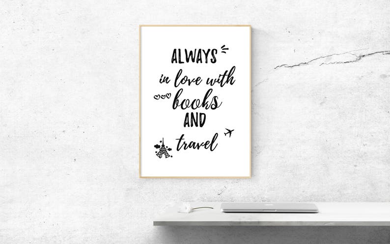 Book Addict Poster, Travel Addict Poster, Travel Lover Gift, Book Lover ...